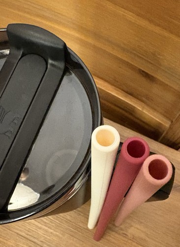 12” 40/42oz Silicone-Bendable Soft Straws-Black/Cream/mauve/matte pink ...