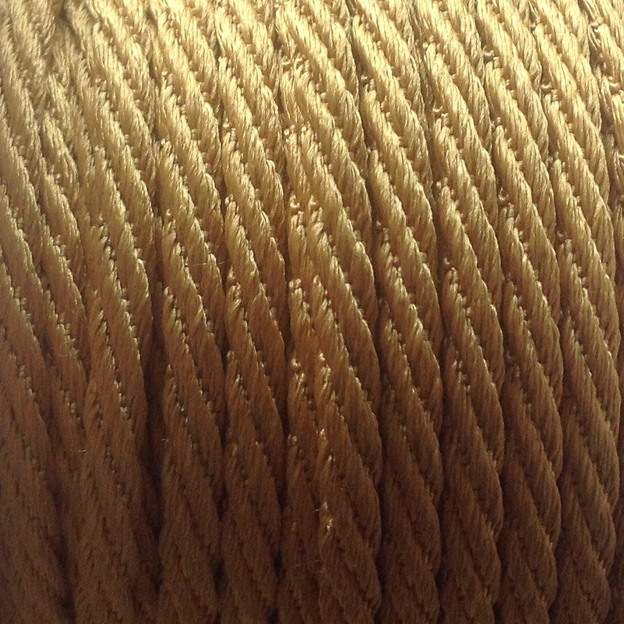 CORD BERISFORDS BARLEY TWIST ROPE 5MM x 4 METRES Gold, Black, White ...