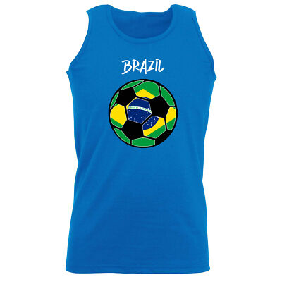 Brazil Football Country Supporter - Soccer Singlet Vest Unisex Tank Top ...