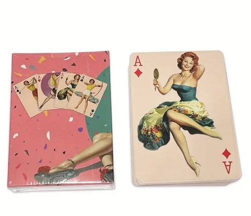 Vintage American Retro Sexy Beautiful Lady Bikini Cute Girls Poker ...