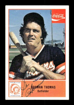 GORMAN THOMAS SIGNED 1977 CRAMER SPOKANE INDIANS #13 ON-CARD AUTO | eBay