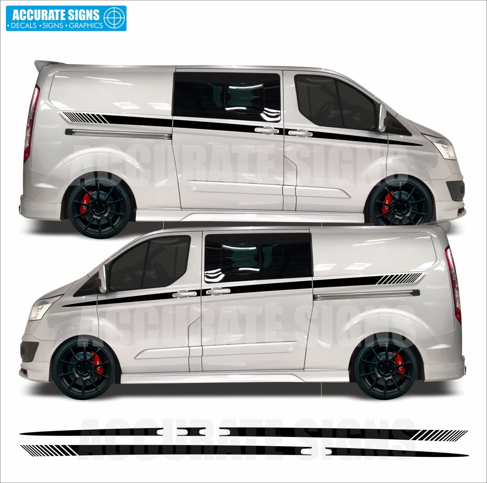 Stickers for LWB Ford Transit Custom side stripes Tourneo Campervan ...
