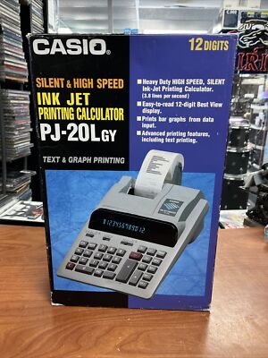 VINTAGE CASIO: PJ20LGY TEXT& GRAPH PRINTING SILENT & HIGH SPEED | eBay