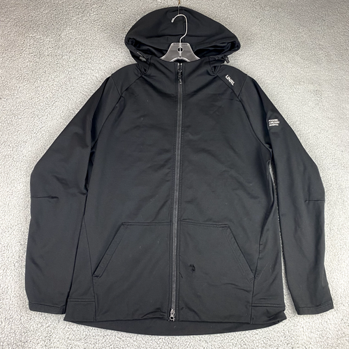 UNRL Jacket Mens L Black Cross Up Hoodie Full Zip Sweatshirt Fleece ...