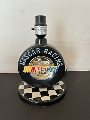 Vintage NASCAR Racing Lamp Tire Checkered Night Light Desk Lamp 1998 | eBay