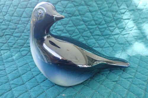 Howard Pierce California Pottery, high glaze blue pigeon. | eBay