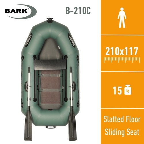 Inflatable Dinghy BARK 6.9ft, 1 Person Fishing boat, Slatted Floor ...