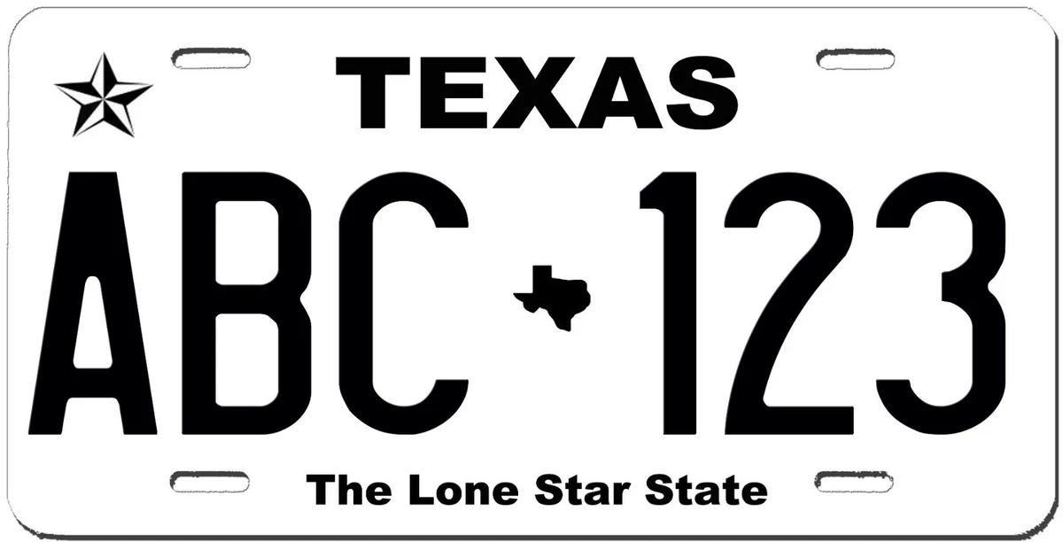 Texas Personalized License Plates Application