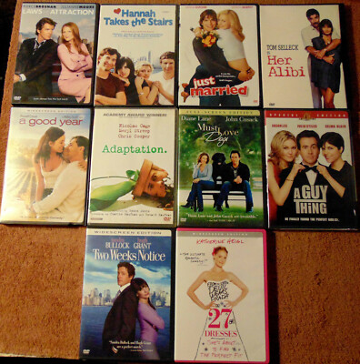 Lot of 10 ROMANTIC COMEDY DVDs - Ashton Kutcher Brittany Murphy Hugh ...