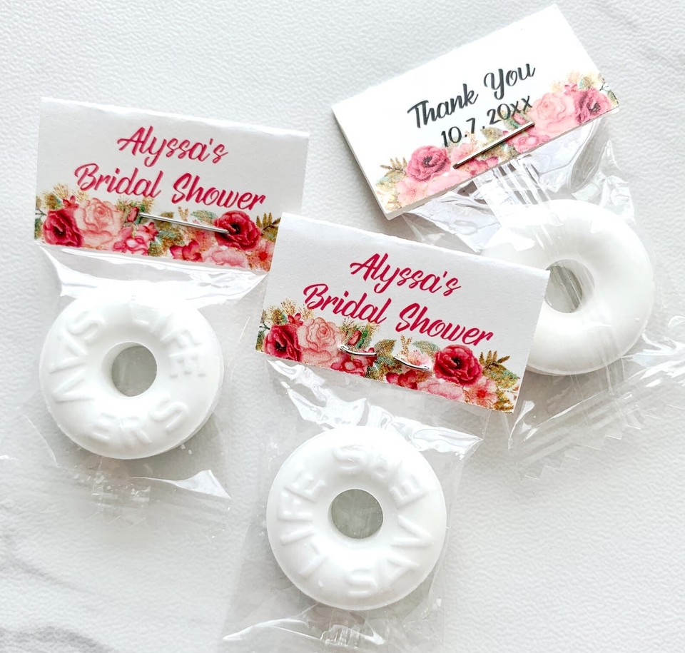 50 Personalized bridal shower mints, affordable favors, bridal shower ...