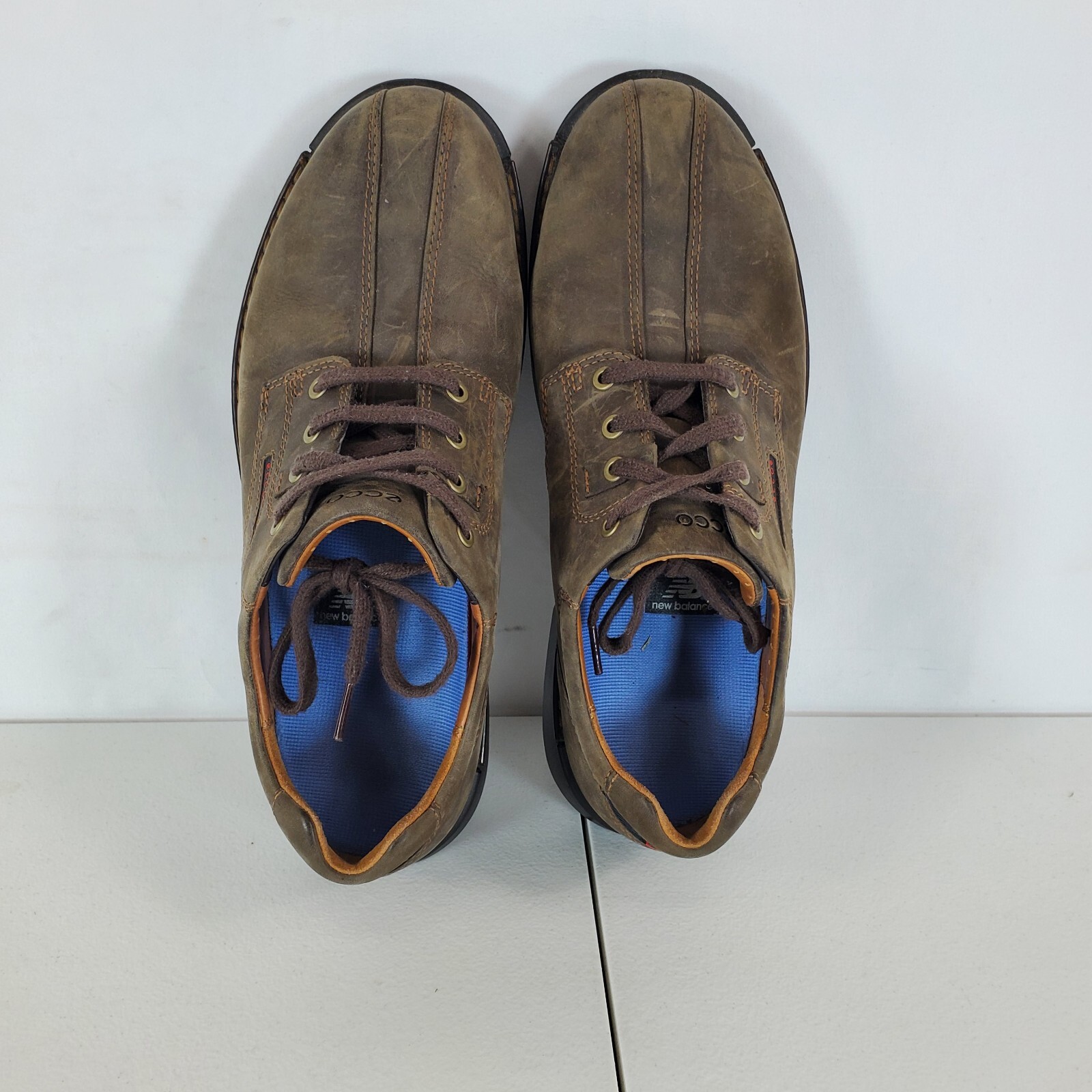 Ecco Light Shock Point Oxfords Lace Shoes Brown Leath… - Gem