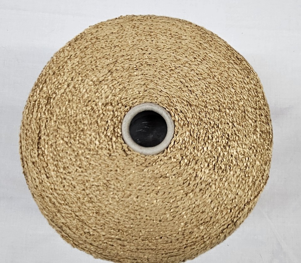 RICRAC YARN 98% Rayon 2% Nylon 1000 YPP 3 lb 14oz Cone Camel Color | eBay