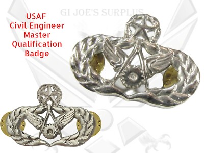 US Air Force USAF Civil Engineer Master Qualification Badge 1D2 | eBay