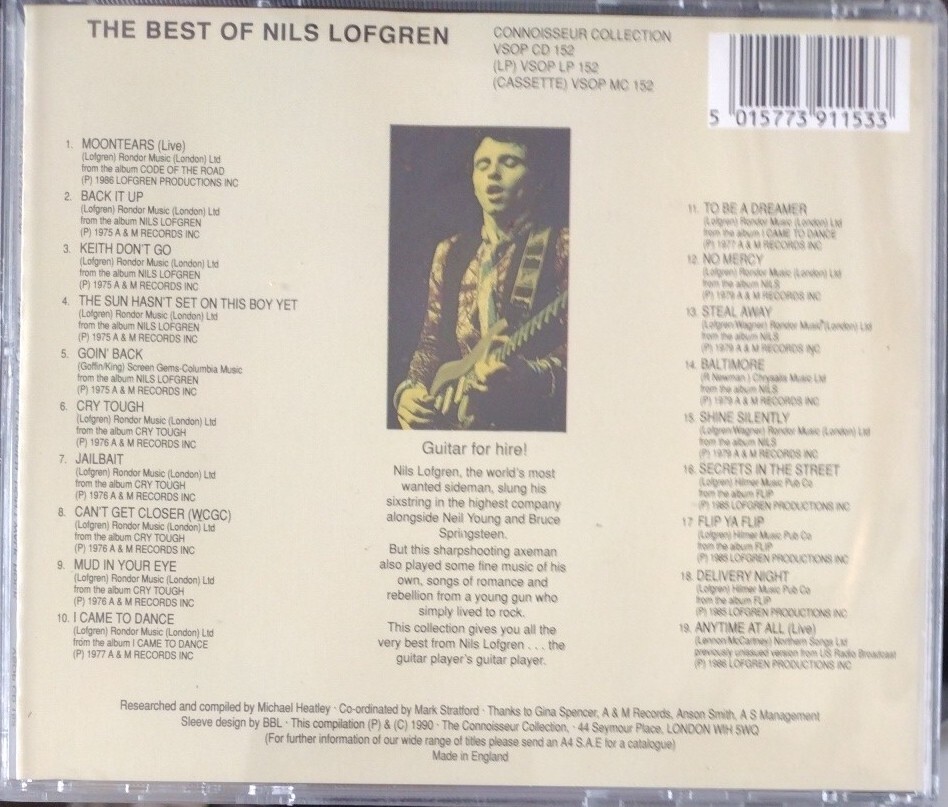 Nils Lofgren - Dont Walk Rock - Nils Lofgren CD CPVG The Cheap Fast Free Post 5015773911533 | eBay