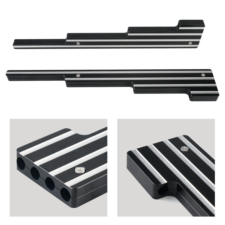 Billet Aluminum Retro Fin Spark Plug Wire Looms Holders Brackets For ...