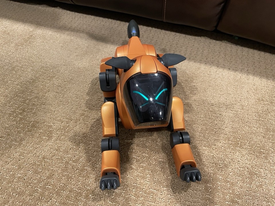 Sony Aibo ERS-210 Spring Orange Robot Dog - Working! DHS Repaired! | eBay