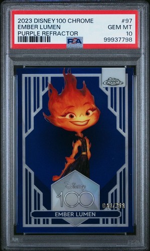 2023 Disney Topps Chrome Ember Lumen #97 Purple Refractor /299 PSA 10 ...