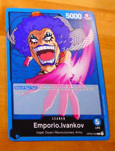 ONE PIECE PARAMOUNT WAR ENGLISH CARD GAME CARTE LEADER IVANKOV OP02-049 ...