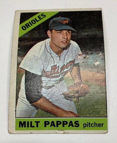1966 Topps # 105 Milt Pappas Baseball Card Baltimore Orioles | eBay