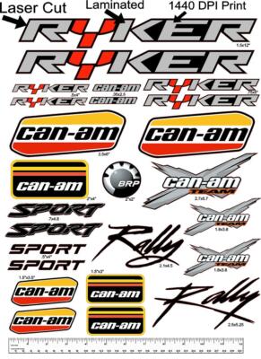 Can Am Ryker Rally Sport Team Decal kit Graphics Vintage Vinyl Sticker ...
