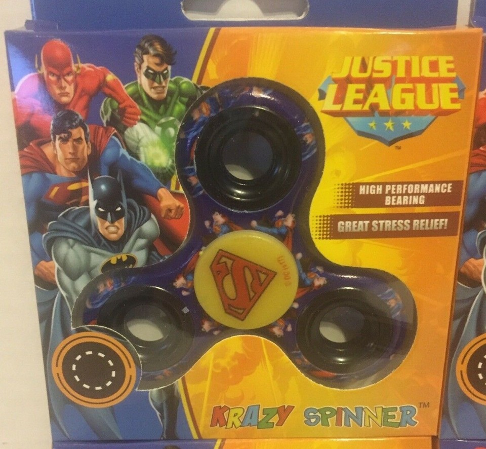 Superman Fidget Spinner Justice League Krazy Spinners lot of 4 WOW ...