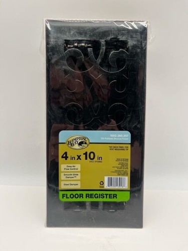 Hampton Bay Classic 4 in. x 10 in. Steel Floor Register in Oil Rubbed ...