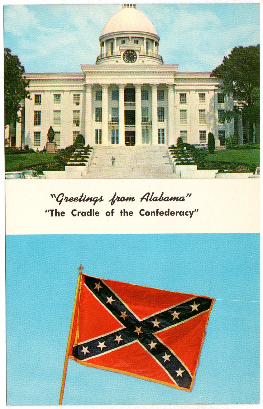 Postcard - Greetings from Alabama, Cradle of the Confederacy - circa ...