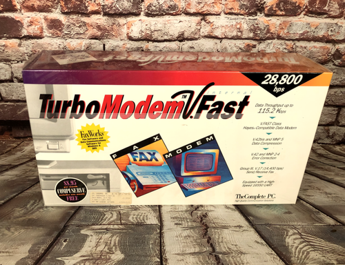 Turbo Modem V.Fast 28,800 bps New Sealed NOS 1994 Vintage | eBay