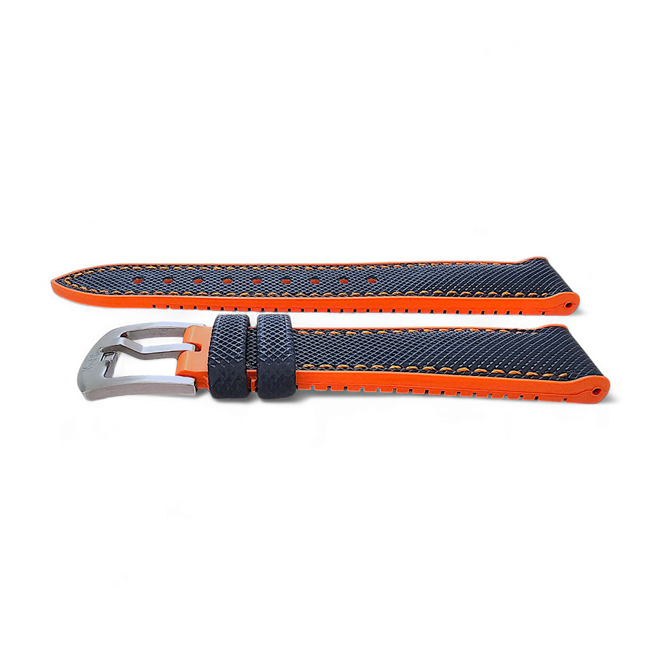 Elite Hybrid Sailcloth Watch Strap Band Quick Release FKM Rubber 20 21 ...