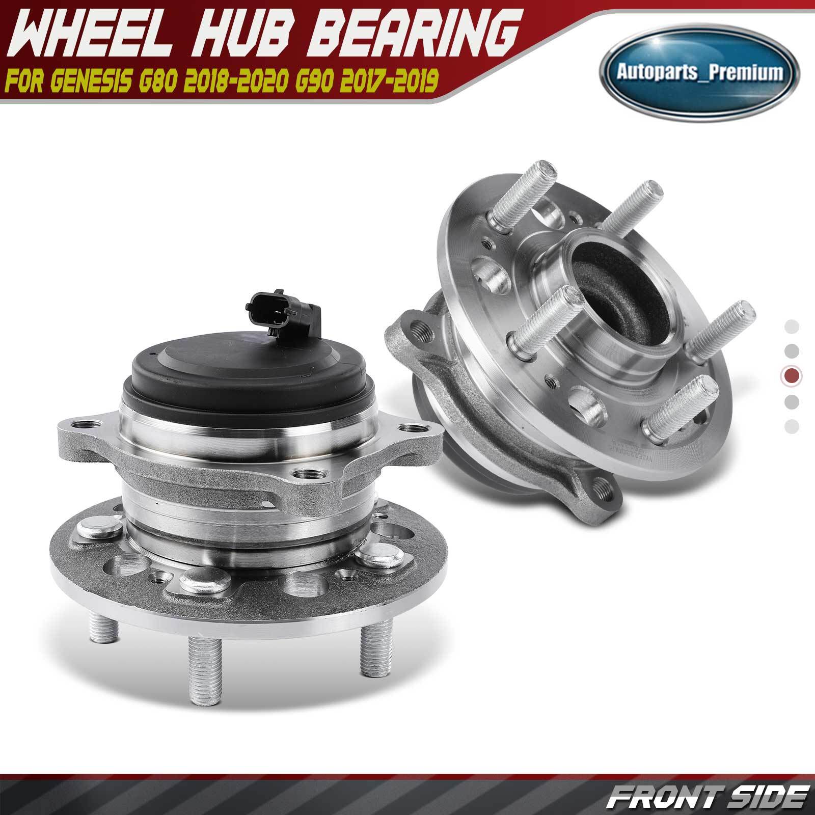2x Front LH & RH Wheel Hub Bearing Assembly for Genesis G80 18-20 G90 ...