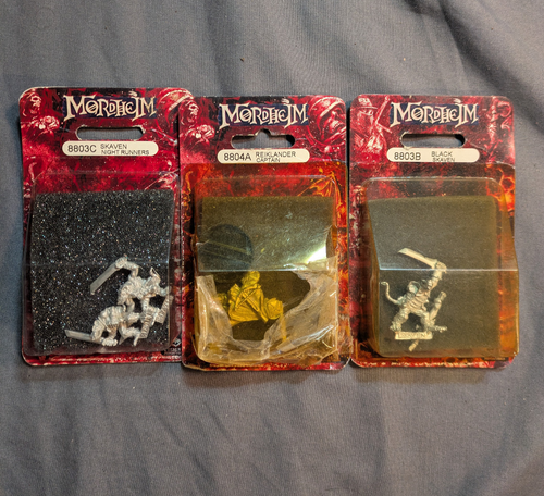 lot x 3 Mordheim Skaven Night Runners Black Reiklander Captain [item 17 ...