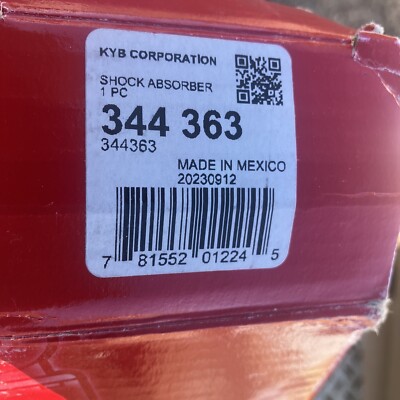 KYB 344363 Rear Excel-G Shock Absorbers for Fusion/MKZ/Milan/Mazda 6 | eBay