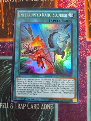 Yu-Gi-Oh! Interrupted Kaiju Slumber BOSH-EN089 Super Rare 1st Edition ...