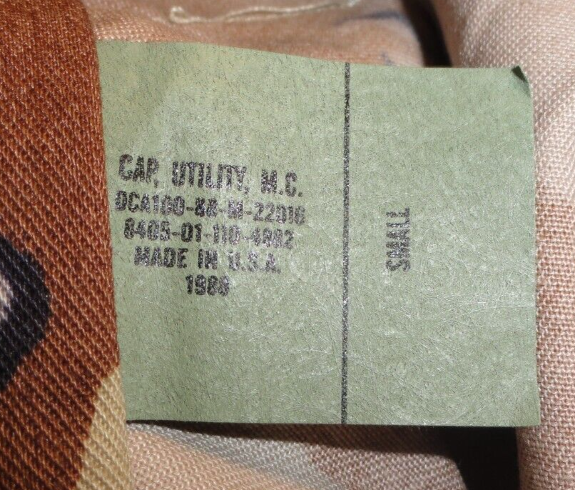 NEW USMC MARINE CORPS OIF DESERT STORM CHOCOLATE CHIP 8 POINT CAP EGA ...