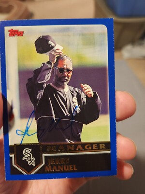 JERRY MANUEL 2003 TOPPS AUTOGRAPHED SIGNED # 267 CHICAGO WHITE SOX NEW ...