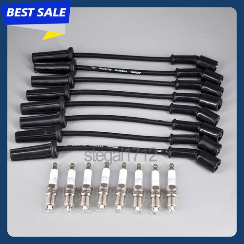 OEM 8X 41-110 Spark Plug &8X 9748UU Wire Set For Chevrolet G/M 4.8L 5 ...