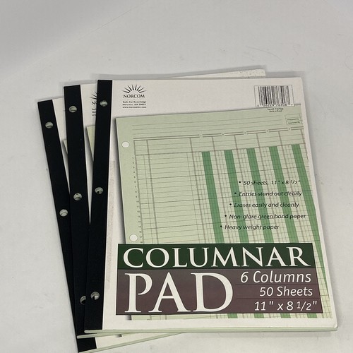Norcom Columnar Ledger Pad 6 Columns 8.5" x 11" Letter Size 50 Sheets | eBay