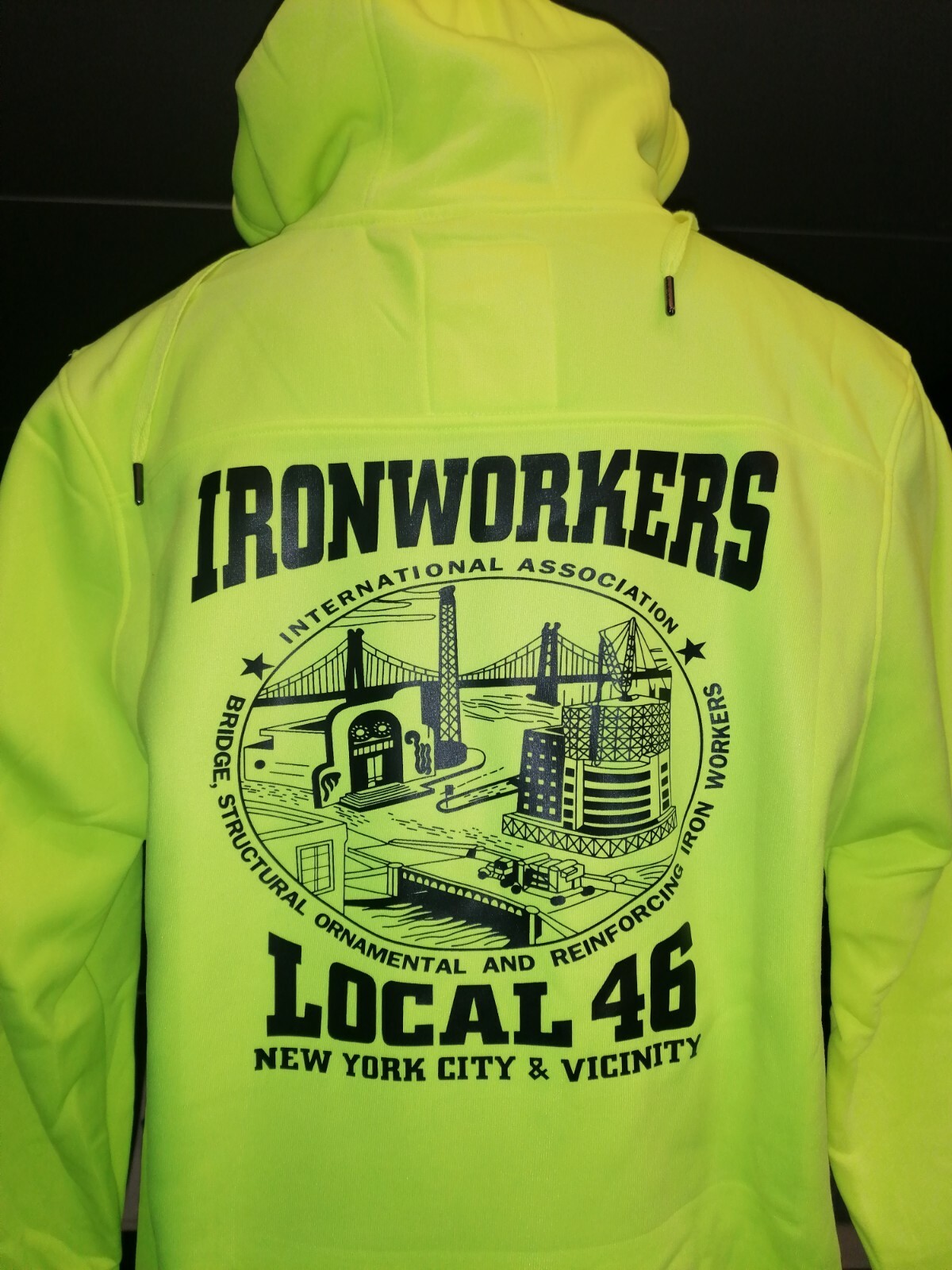 Ironworker Local 46 Rebar Rodbusters Lathers Hoodie size L iron workers ...