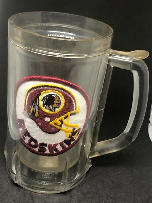 Rare Vintage WASHINGTON REDSKINS Football Plastic Beer Mug NFL w/Patch ...