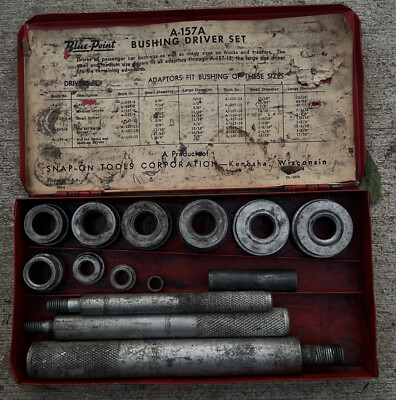 Snap-on Vintage Standard Bushing Driver Set A-157A w/ Metal Case TOOLS ...