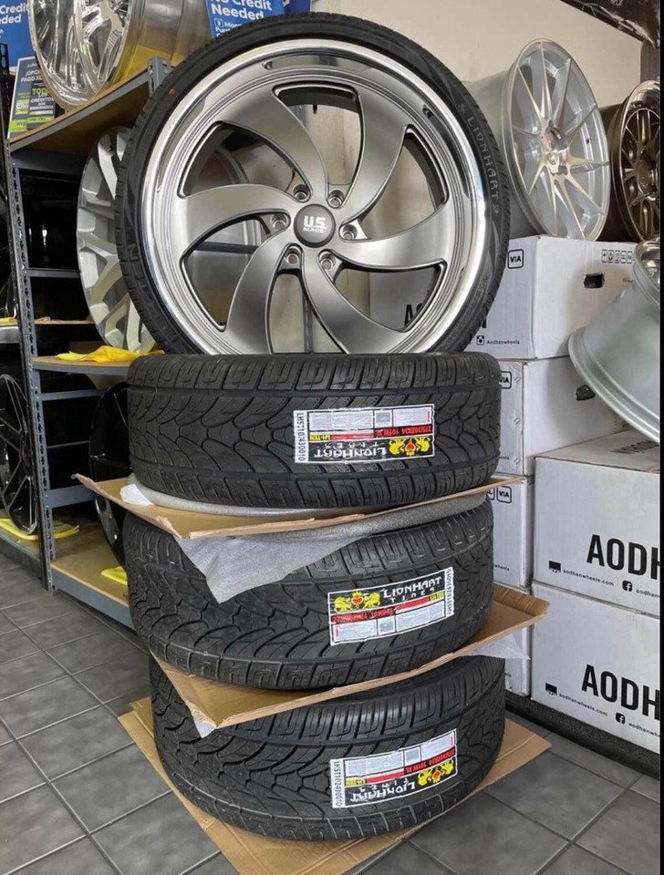 24x9 24x10 US MAGS DESPERADO U133 GREY WHEELS RIMS TIRES OBS SILVERADO ...