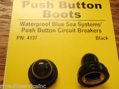 CIRCUIT BREAKER BOOT 2PAC BLACK BLUE SEA 661-4137 PUSH BUTTON BREAKER ...