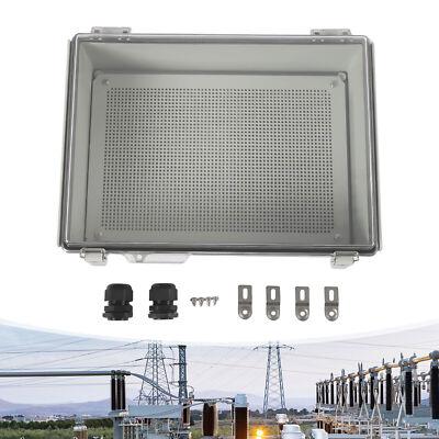 Electrical Enclosure 380x280x130mm Clear Cover Hinged Lid IP67 ...