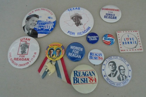 12 vintage Ronald Reagan Political Campaign Pinback Buttons | eBay