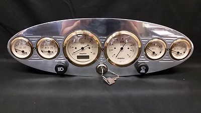6 GAUGE UNIVERSAL OVAL DASH CLUSTER WITH SWITCHES GOLD | eBay