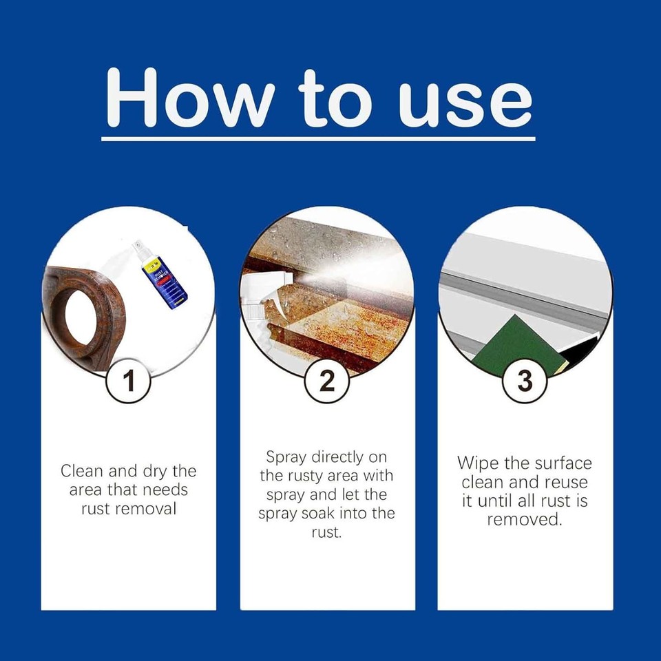 Wangle Rust Remover, Anti-Rust Lubricant Spray & Rust Remover Easy ...