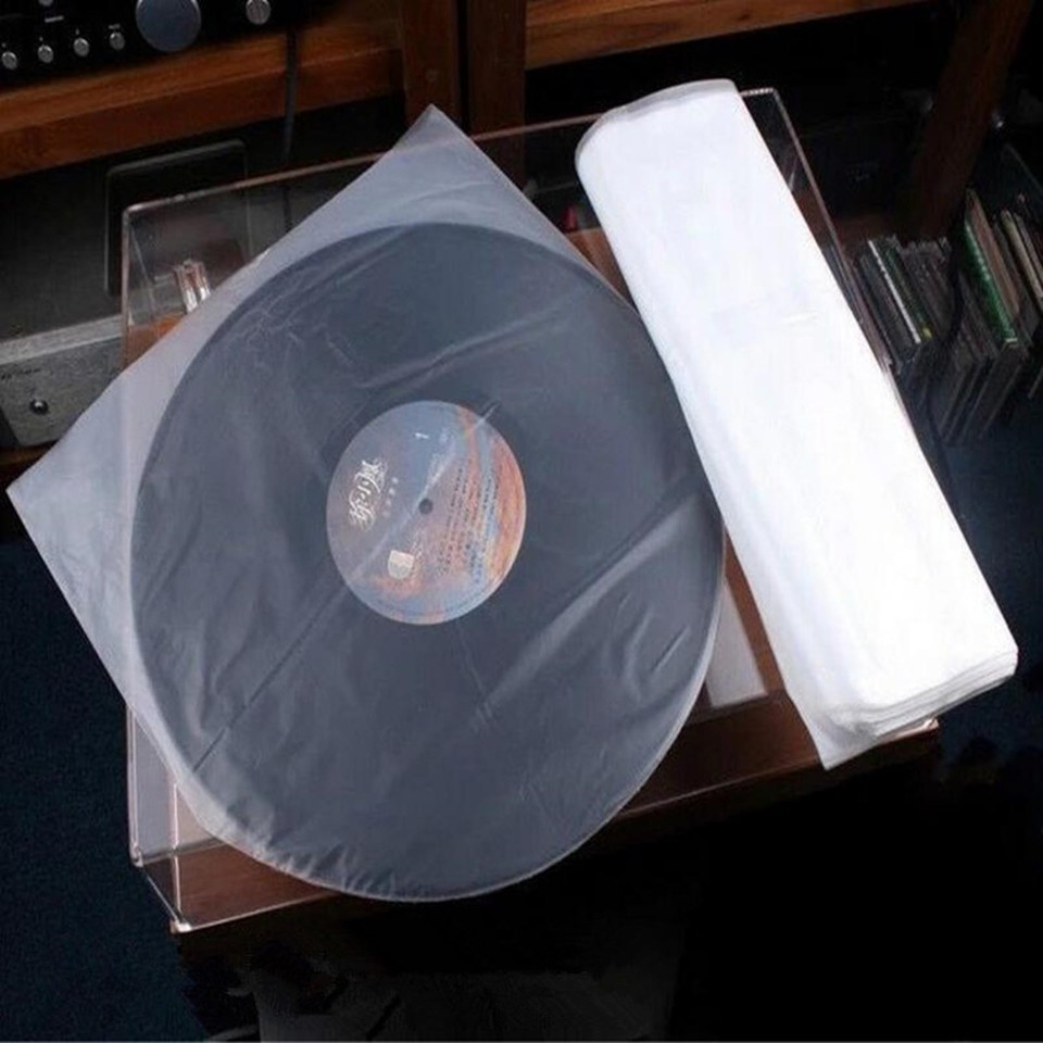 50Pcs 12" LP Vinyl Record Antistatic Clear Plastic Album Cover Inner ...