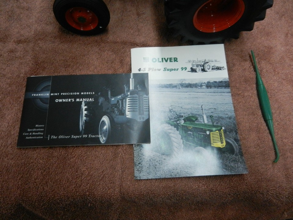 VINTAGE DIECAST FRANKLIN MINT OLIVER SUPER 99 TRACTOR FARM TOY 1/12 ...