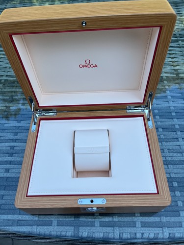 Omega authentic satin finish presentation box with red travel box | eBay UK
