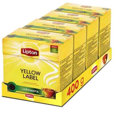 4 x Lipton YELLOW LABEL LOOSE LEAF TEA - 4 x Box 100g / 3.52oz | eBay